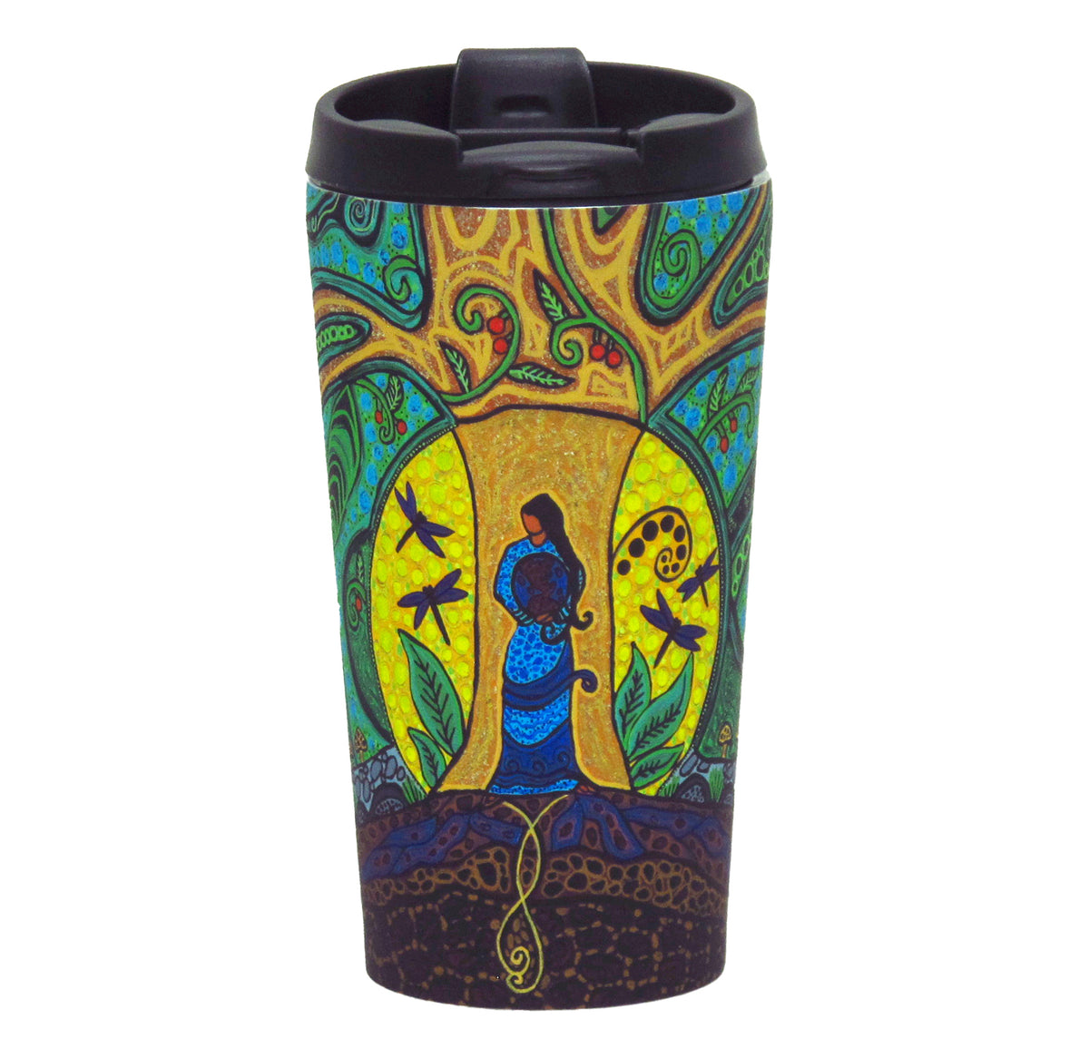 Leah Dorion Strong Earth Woman Travel Mug — Oscardo