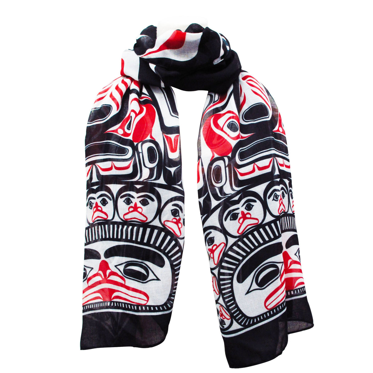 Bill Reid Children of the Raven Artist Scarf — Oscardo